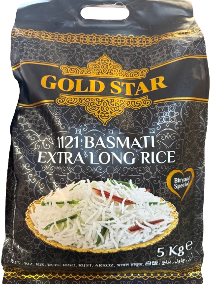 Riso Golden Star Basmati Extra Lungo – 5kg – ELMO FOODS